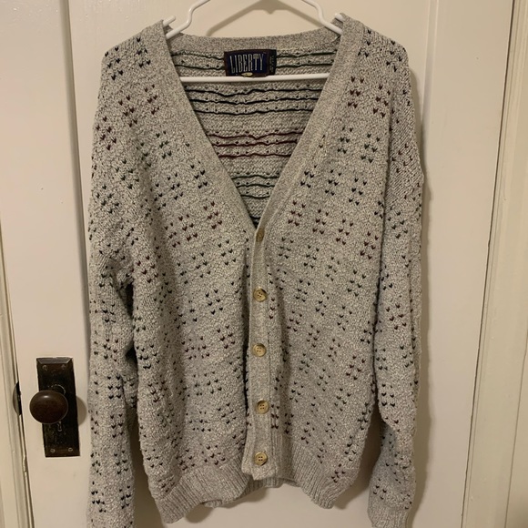 liberty | Sweaters | Vintage Gray Cardigan | Poshmark